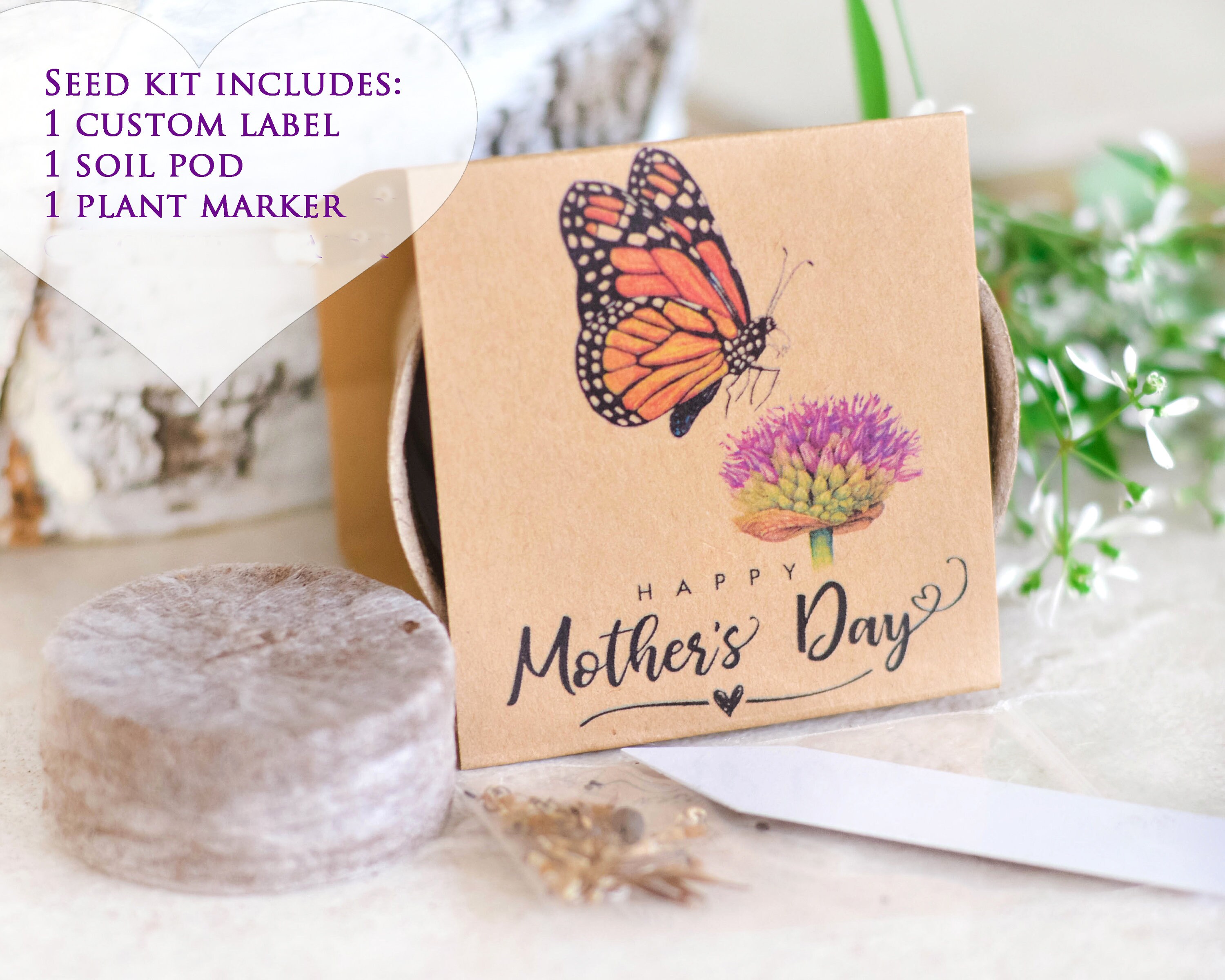 Mother's day Monarch butterfly garden gift box or kit | Etsy