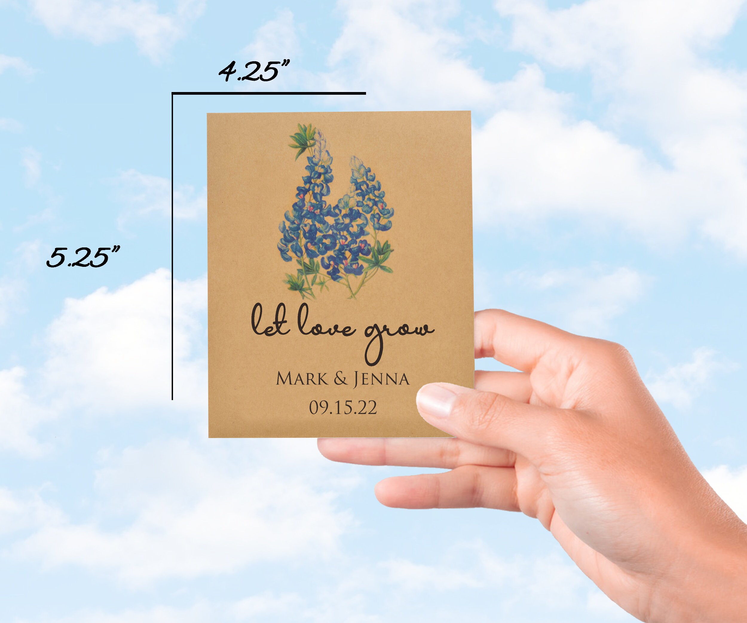Texas Bluebonnet Seed Packets: Personalized Wedding Favors - Etsy