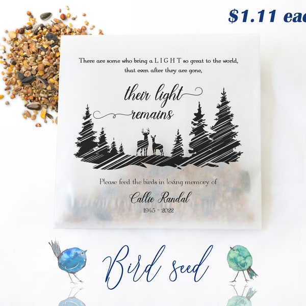 Bird Seed Memorial Packets - Etsy
