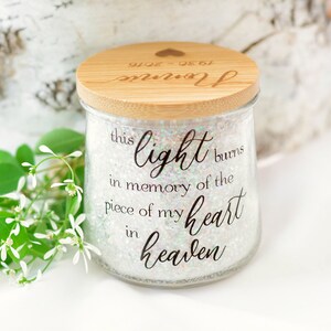 Personalized Memorial Candle, Cardinal Remembrance Gift, This Light ...