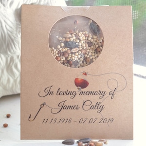 Fishing Memorial Favor, Sympathy Gift, Memorial Birdseed Packs, Funeral ...