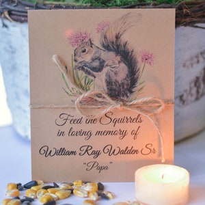 Funeral Favor, Memorial Favor, Feed the Squirrels Memorial Gift ...