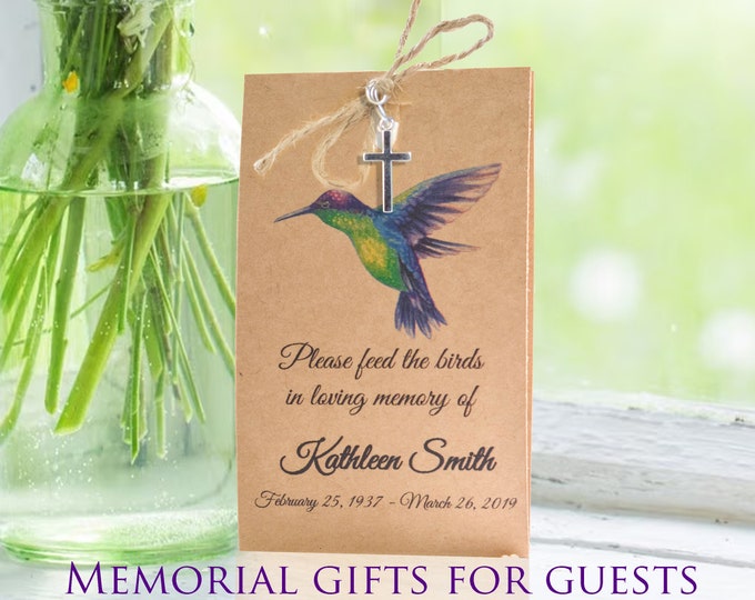 Celebration of Life, Memorial Gift, Feed the Birds, Birdseed Pack ...