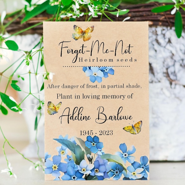 Memorial Seed Packet - Etsy