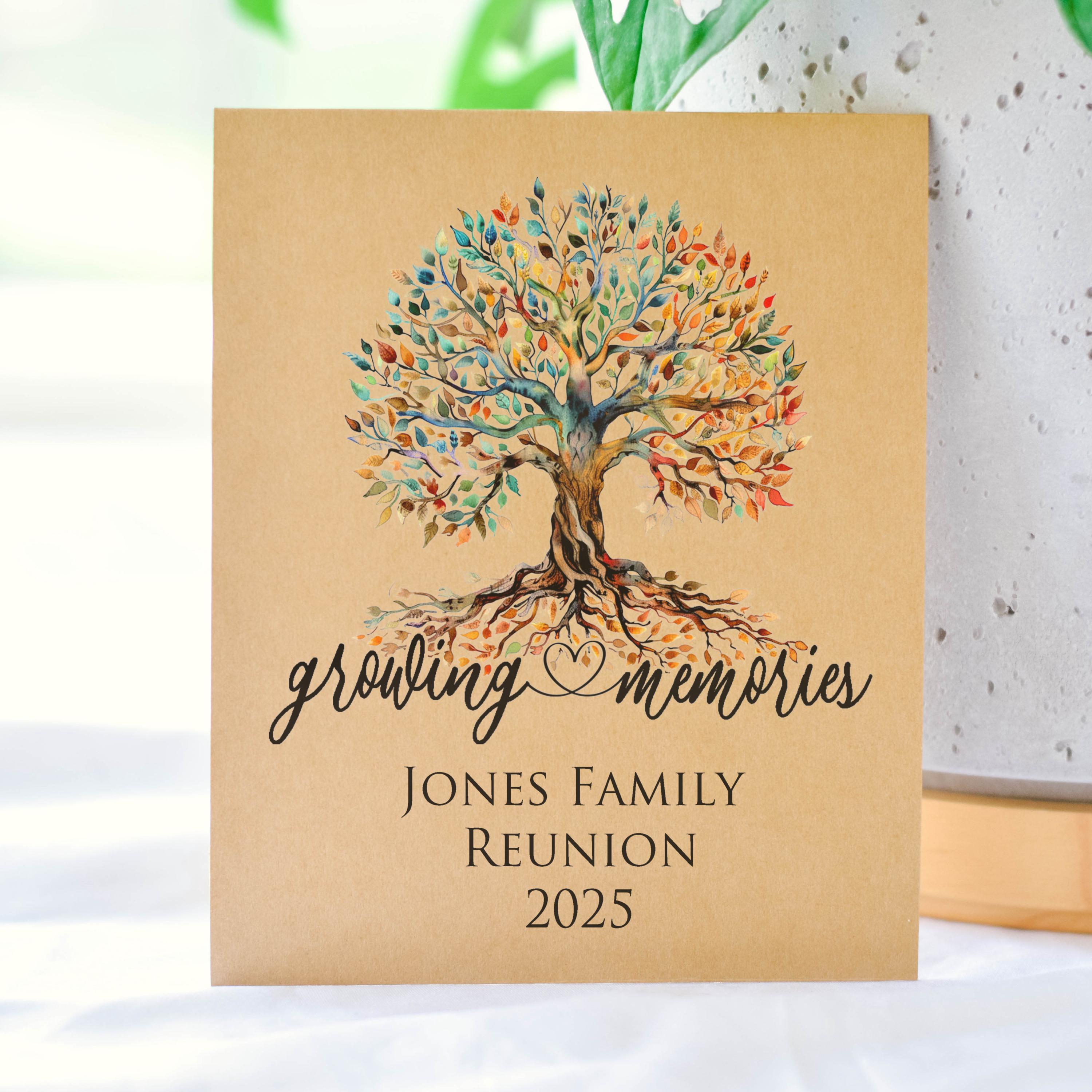 Sunflower Seed Packet Reunion Favors: Personalized Tree of Life Family ...