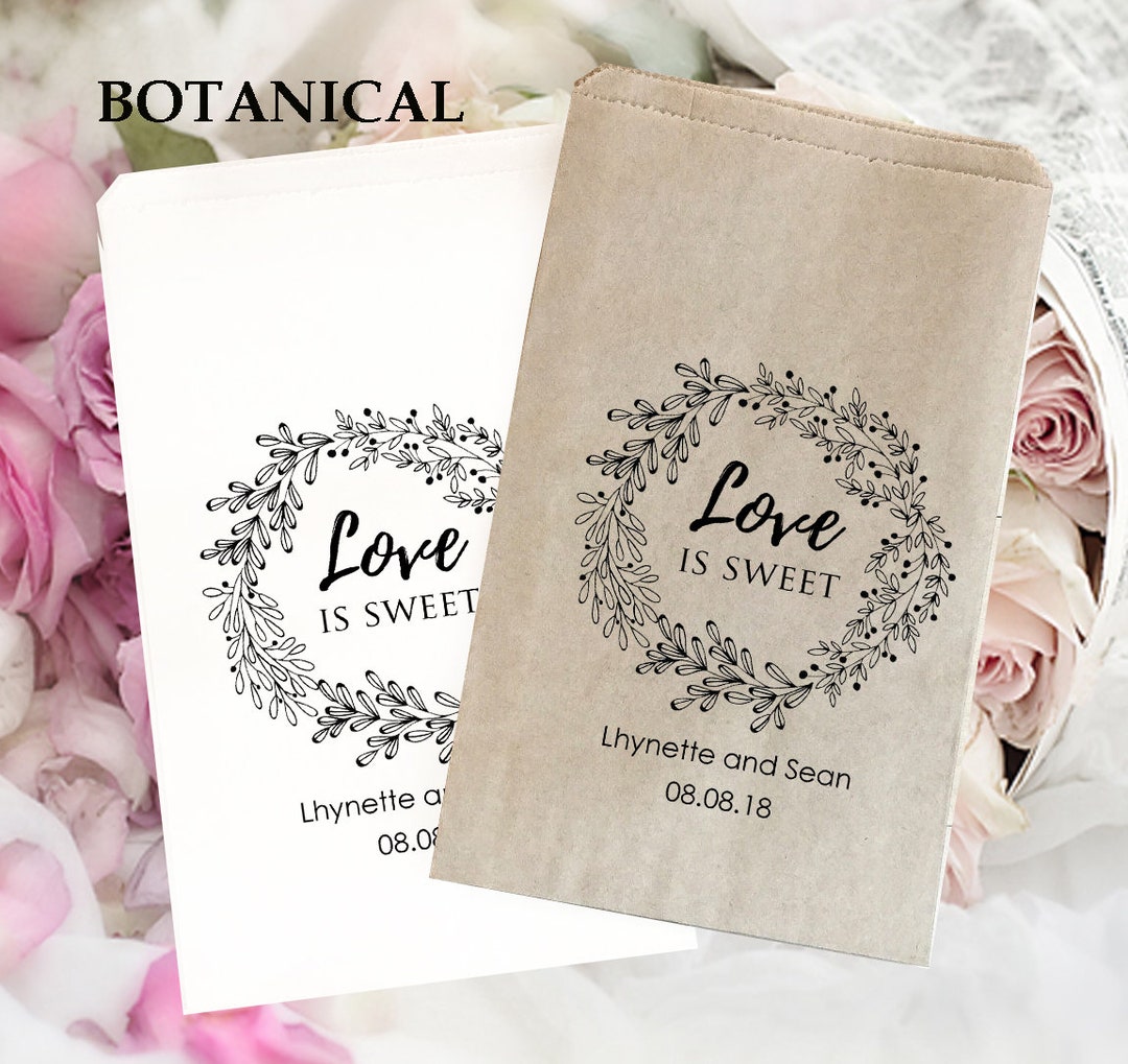 Wedding Treat Bag Wedding Favor Bag Party Bags Kraft Favor Bags Wedding ...