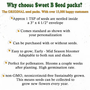 Forget-me-not Memorial Seed Packets • Personalized Funeral Favors for ...
