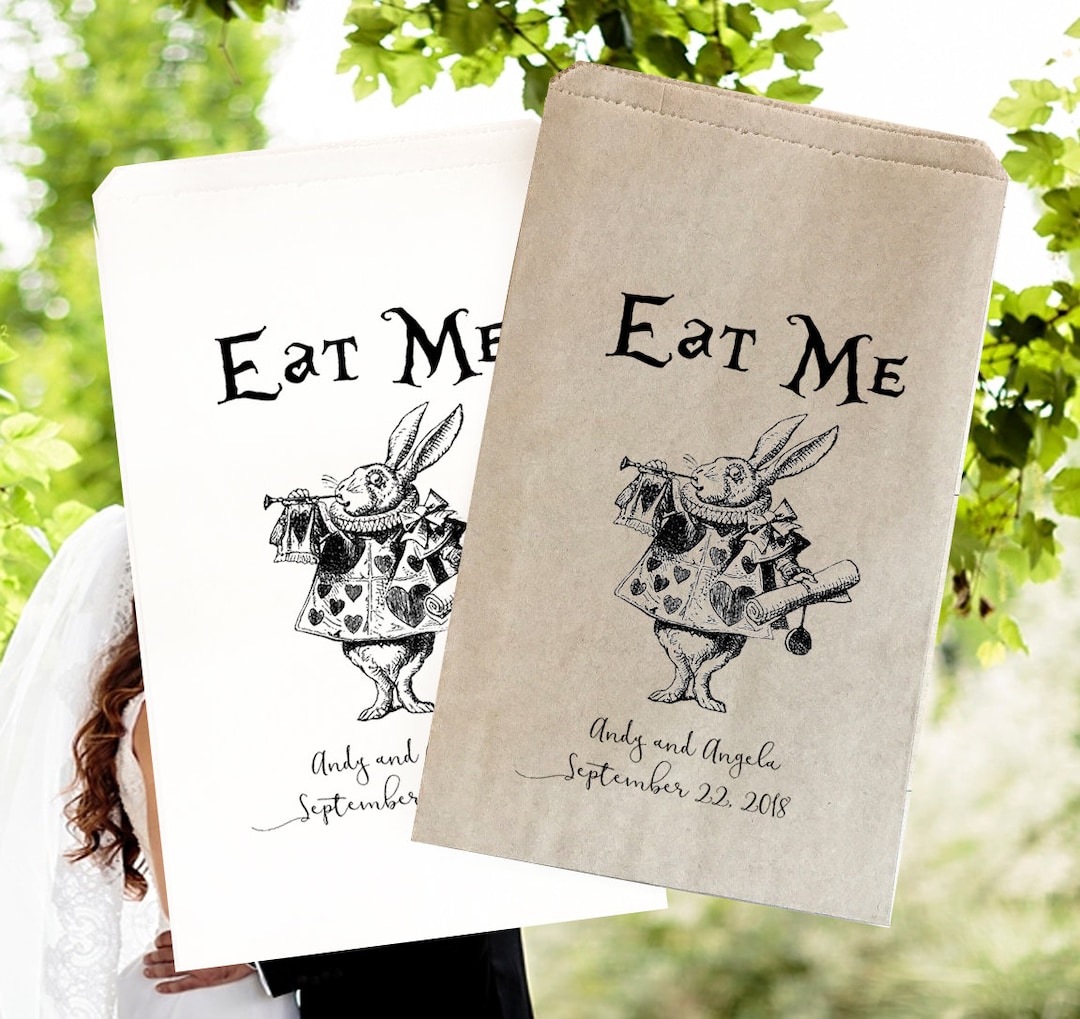 Wonderland Party Favor Bags, Eat Me Treat Bag, Alice in Onederland ...