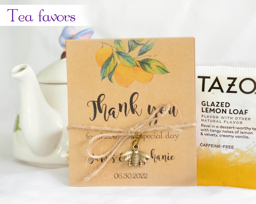 Wedding Tea Favor, Tea Party Favor, Personalized Tea Favor, Bridal ...