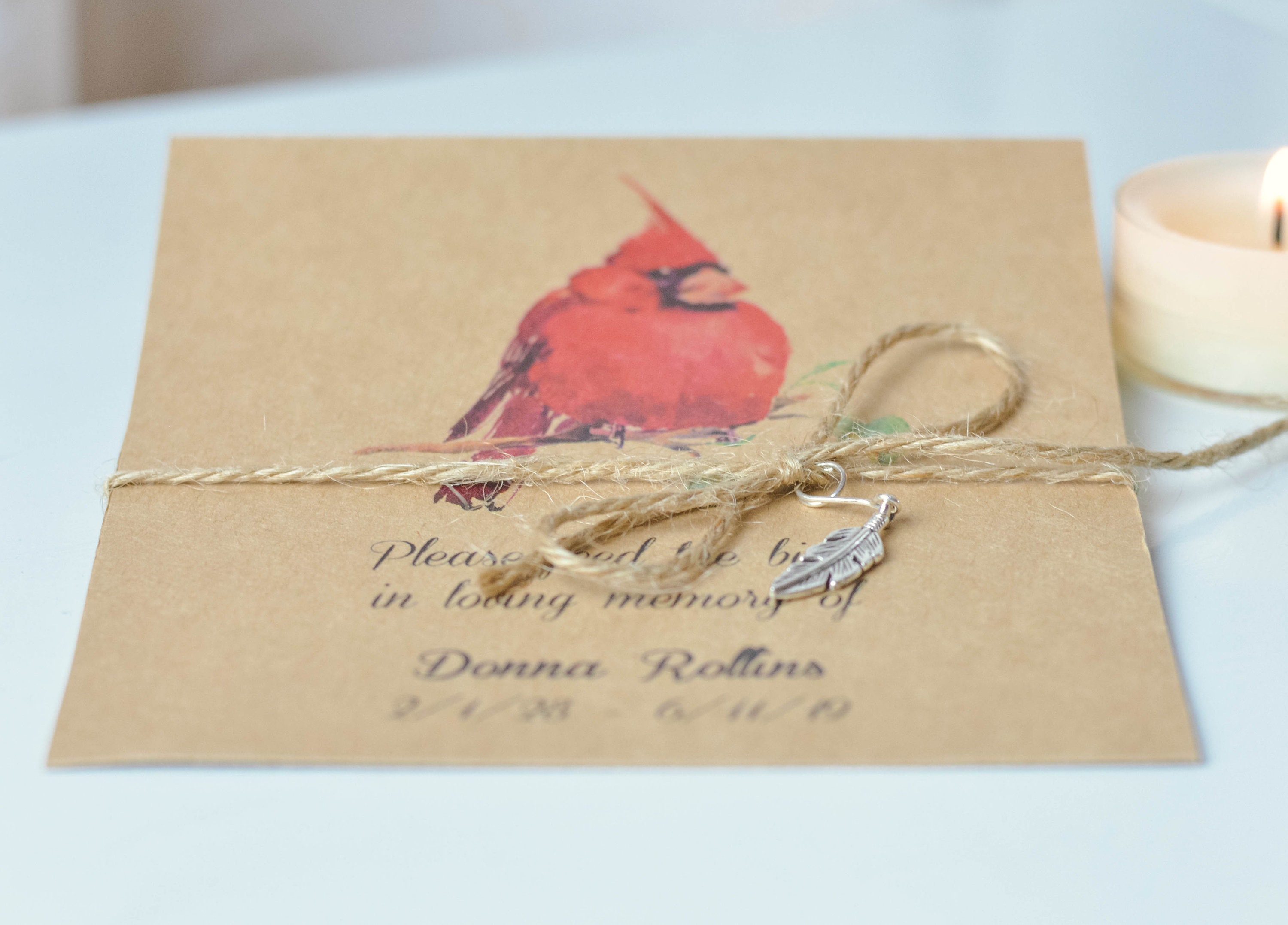 Funeral Favor Robin Memorial Seeds Celebration of Life Bird Seed Packet ...