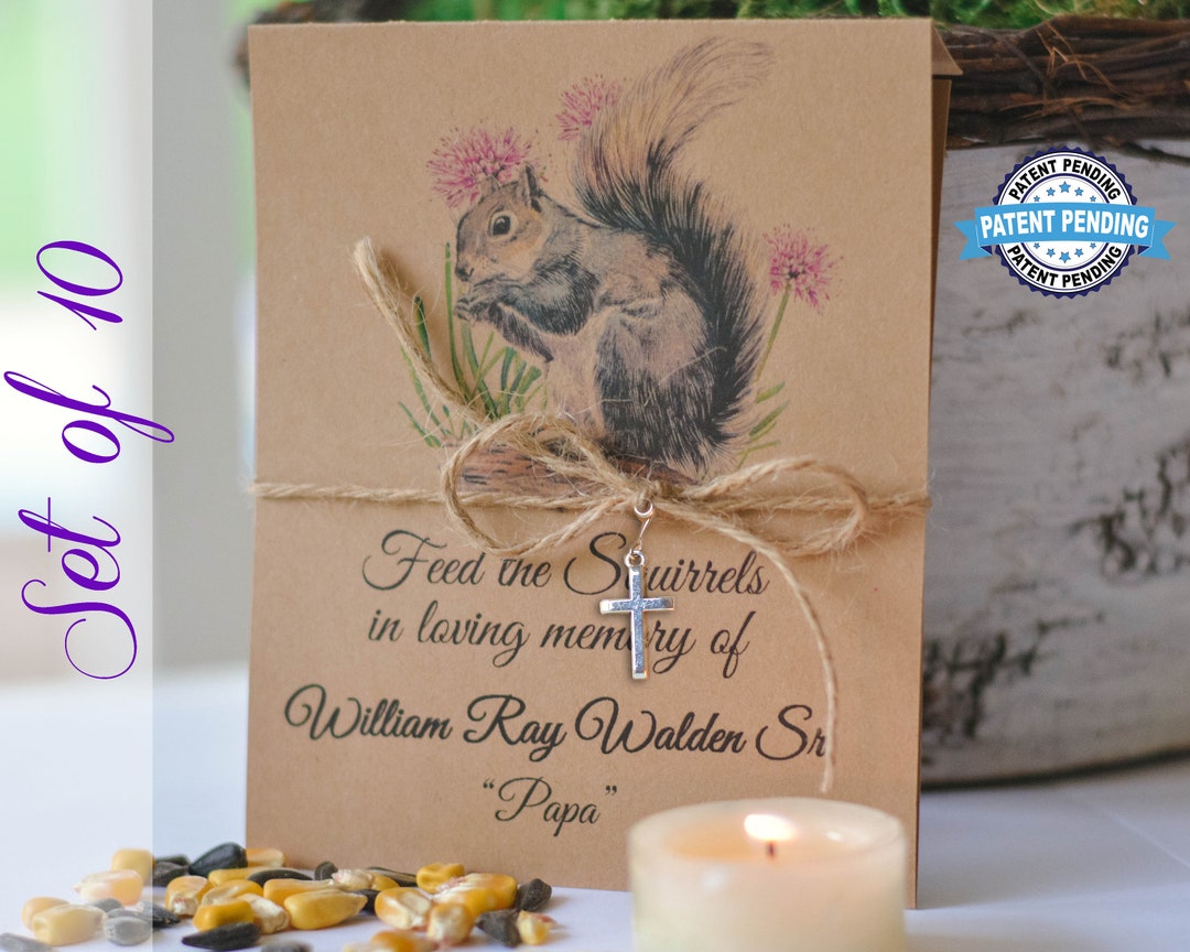 Funeral Favor, Memorial Favor, Feed the Squirrels Memorial Gift ...