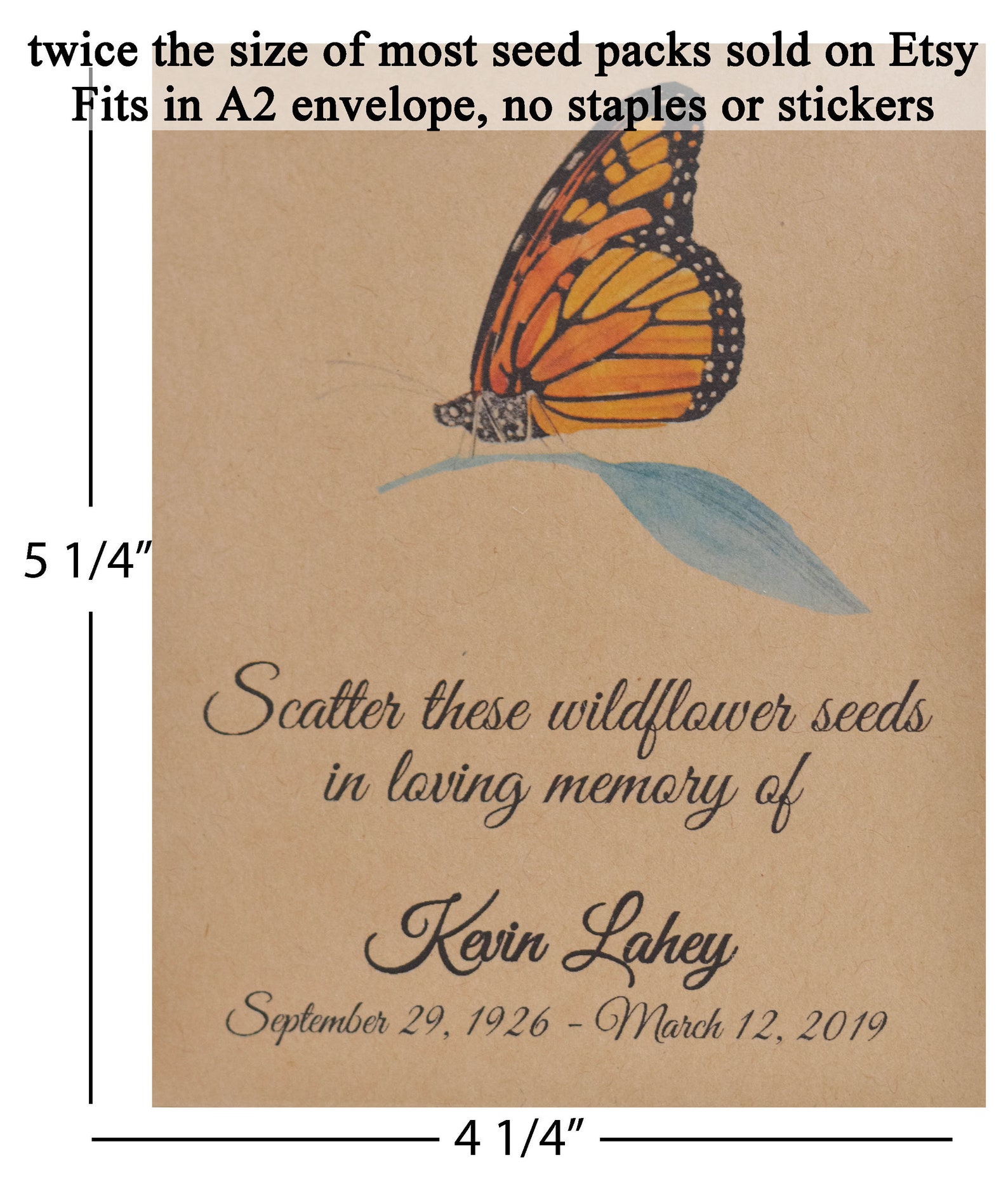 Funeral Favor Poppy Flower Memorial Seeds Funeral Celebration - Etsy