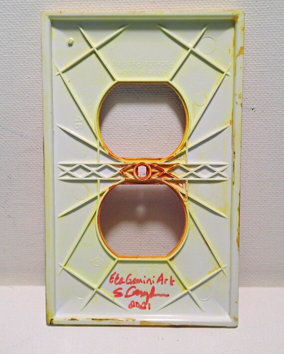 Switchplates Alcohol Ink Painted Double Outlet Cover Wall Decor Outlet ...