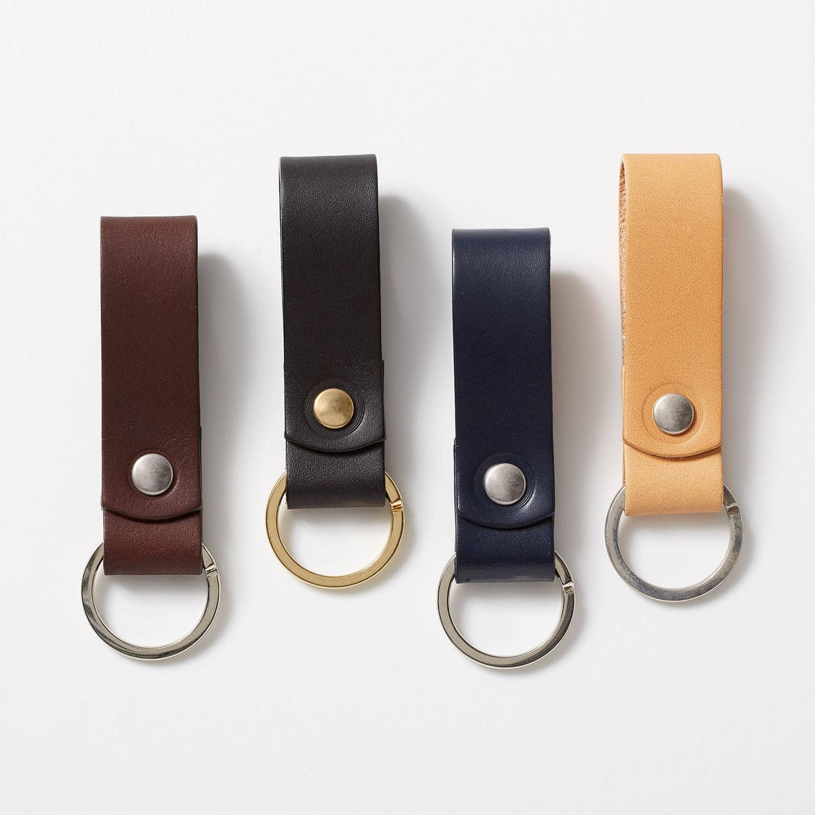 Leather Key Fob Black - Etsy