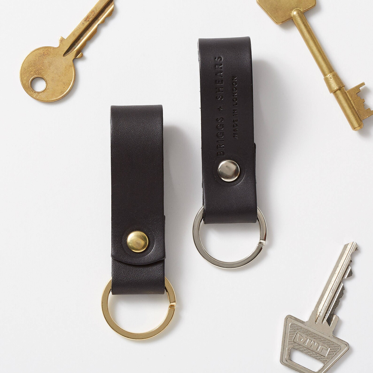 Leather Key Fob Black - Etsy