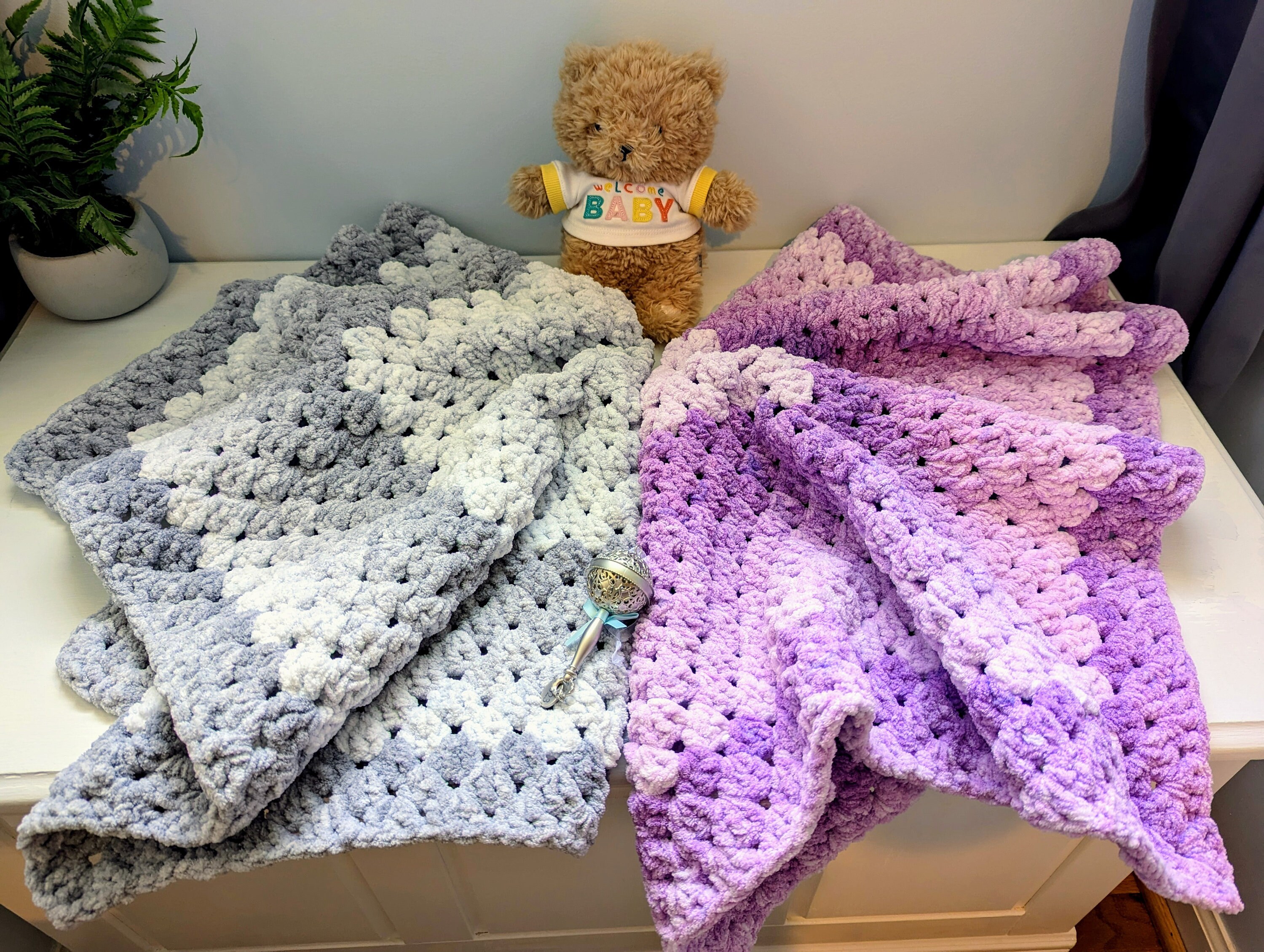 Handmade Baby Blanket, Cozy Chunky Chenille Blanket, Baby Shower Gift ...