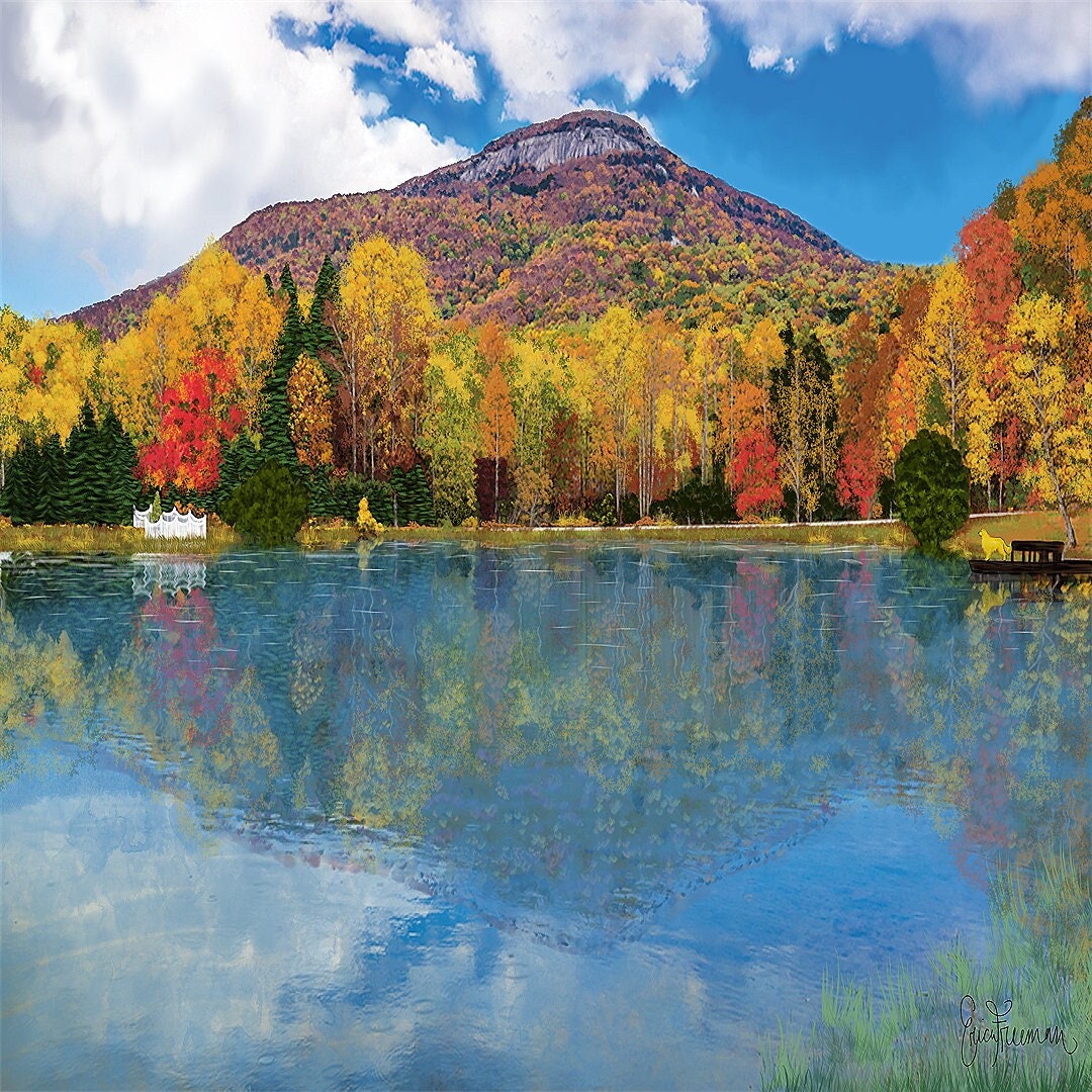 Mount Yonah Autumn Reflections, Wall Art Digital Download Print ...