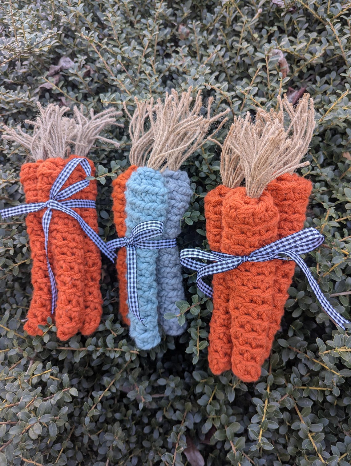 Crochet Rustic Carrots, Spring Decor, Easter Decoration, Plush Carrot ...