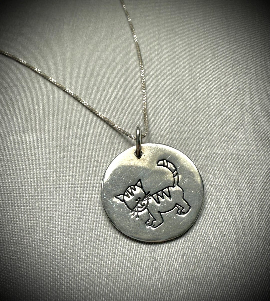 Lucy Ann Elements Sterling Silver Cat Pendant - Etsy
