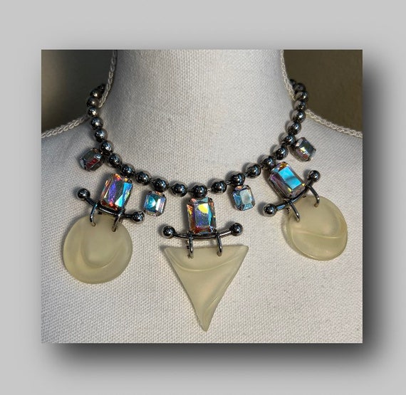 Vintage Kirks Folly Statement Bib Necklace - Gem