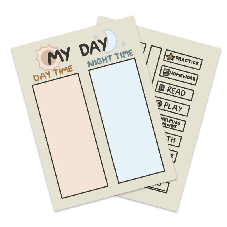 Kids Daily Routine | Customizable | Printable | Digital Download - Etsy