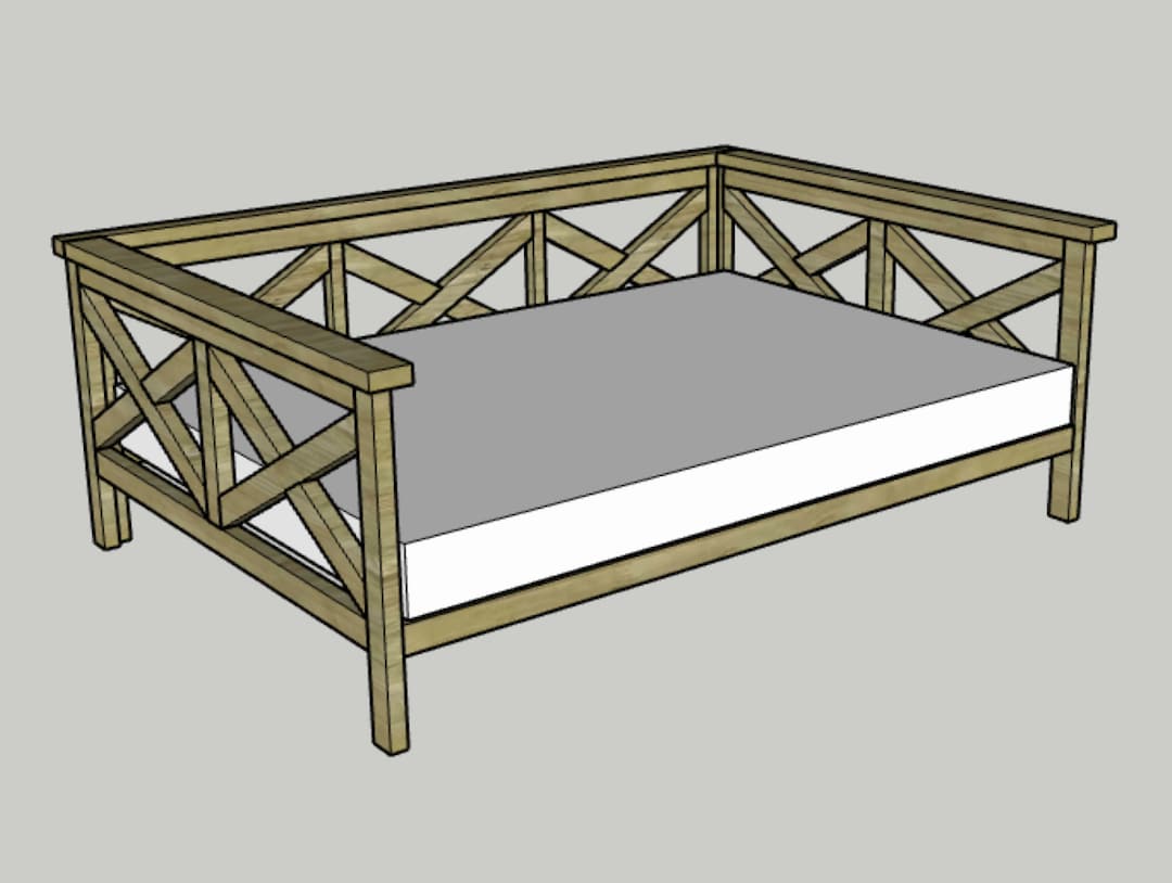 DIY Full Size Daybed - Printable PDF Woodworking Plans, Build Plans - Etsy