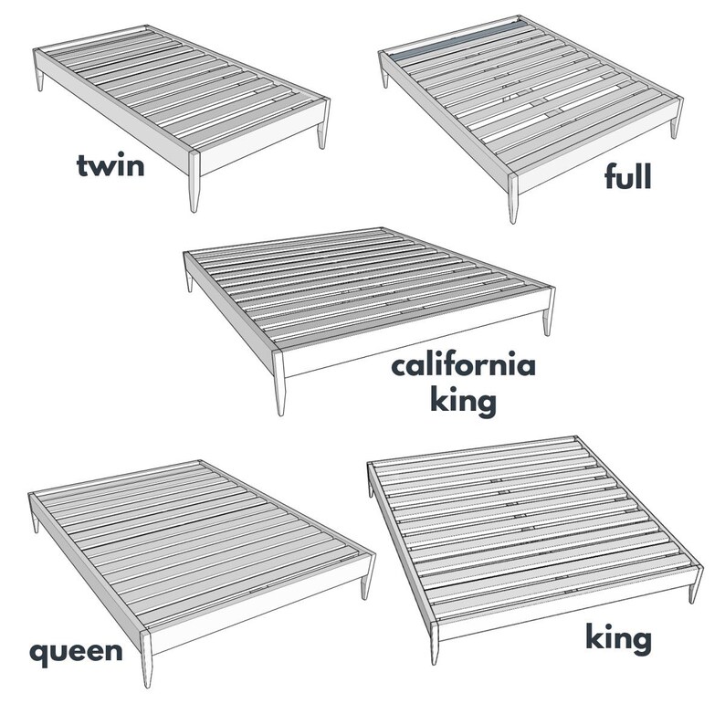 DIY King Size Bed Frame - Printable PDF Woodworking Plans, Build Plans ...