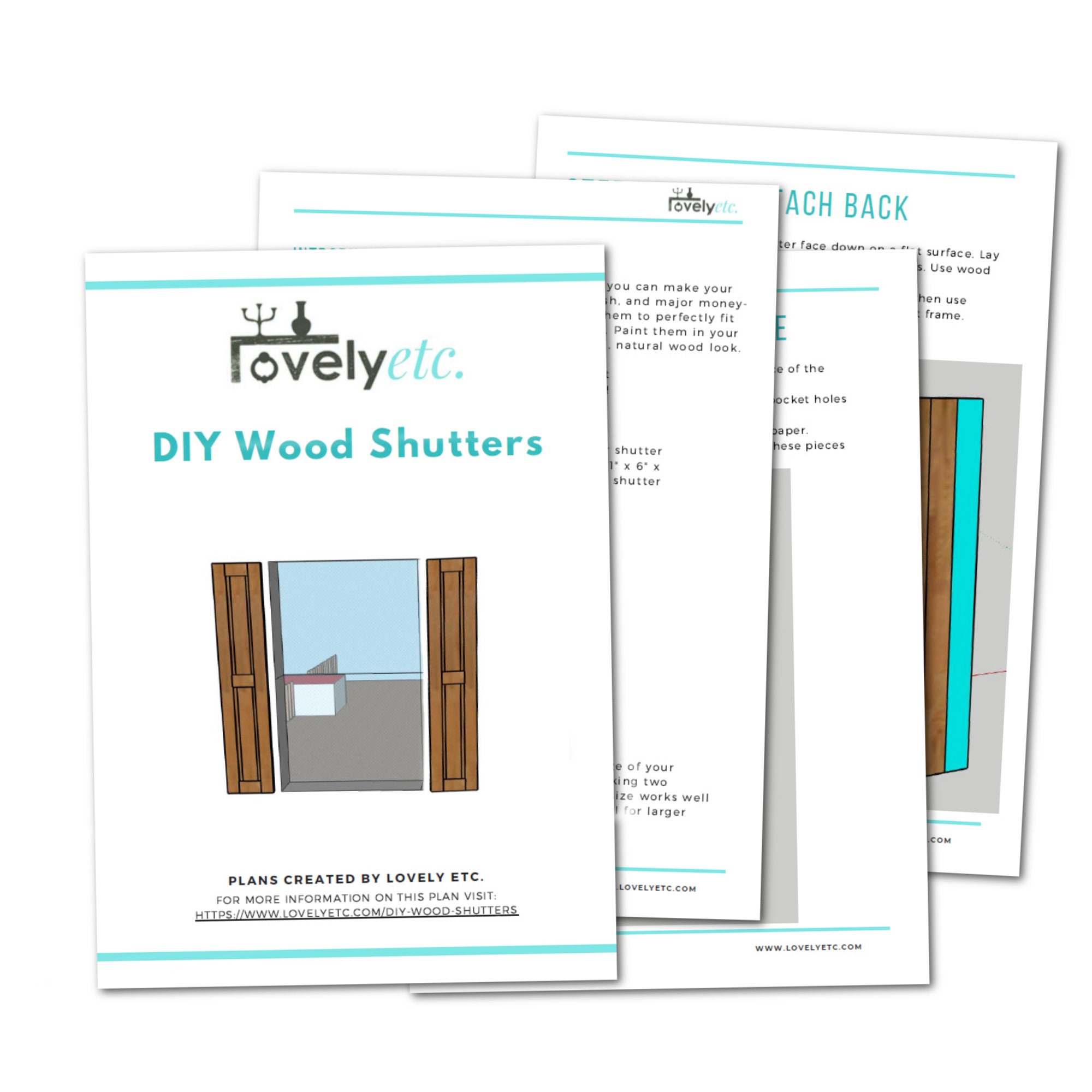 DIY Wood Shutters - Printable PDF Woodworking Plans, Build Plans - Etsy