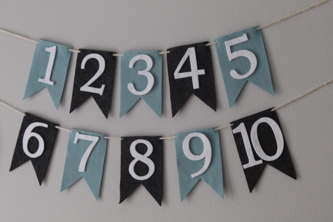 Felt Number Banner 1-10 Playroom Decor Classroom Decor - Etsy