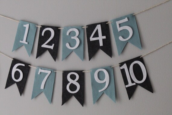 Felt Number Banner 1-10 Playroom Decor Classroom Decor | Etsy