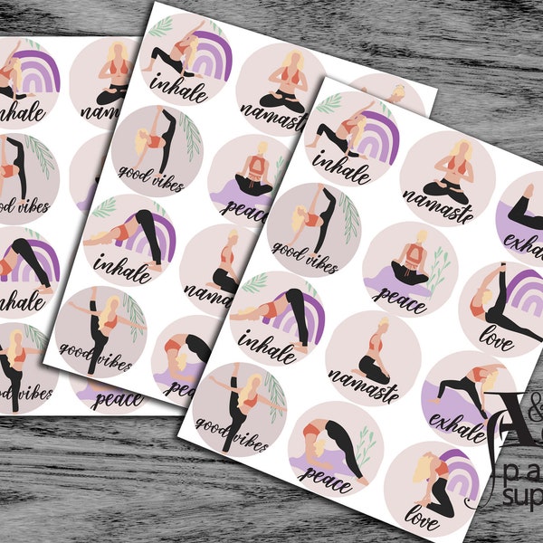 Yoga Stickers - Etsy