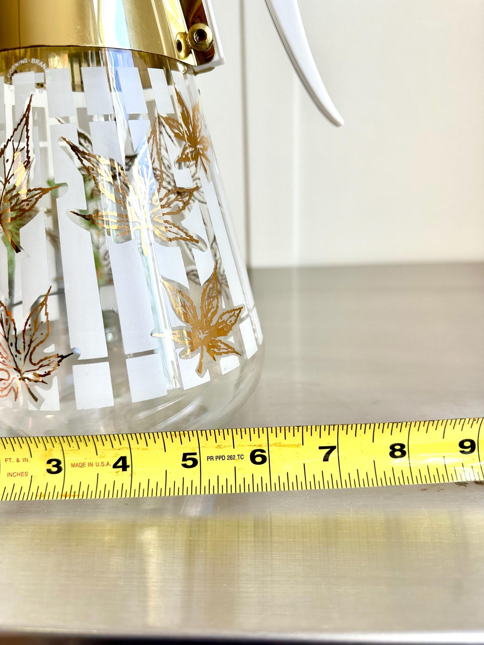 Vintage Mid Century Fred Press Glass Coffee Carafe - Maple Leaf Design ...