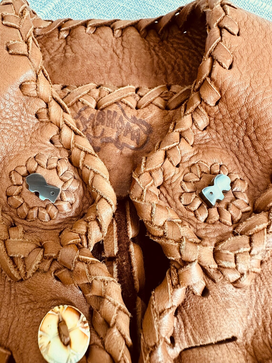 1970s Mahopa Fringe Leather Vest, Handmade - Etsy