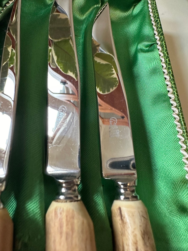 Othello Solingen Germany Rostfrei Stag Handle Steak Knives, Set of 6 ...