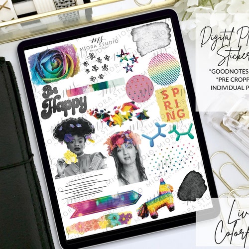 Binder rings digital clip art GoodNotes notability digibujo planner ...