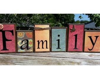 Family Name Blocks - Etsy