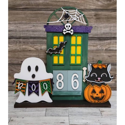 Printable Halloween Haunted House Countdown Calendar - Etsy
