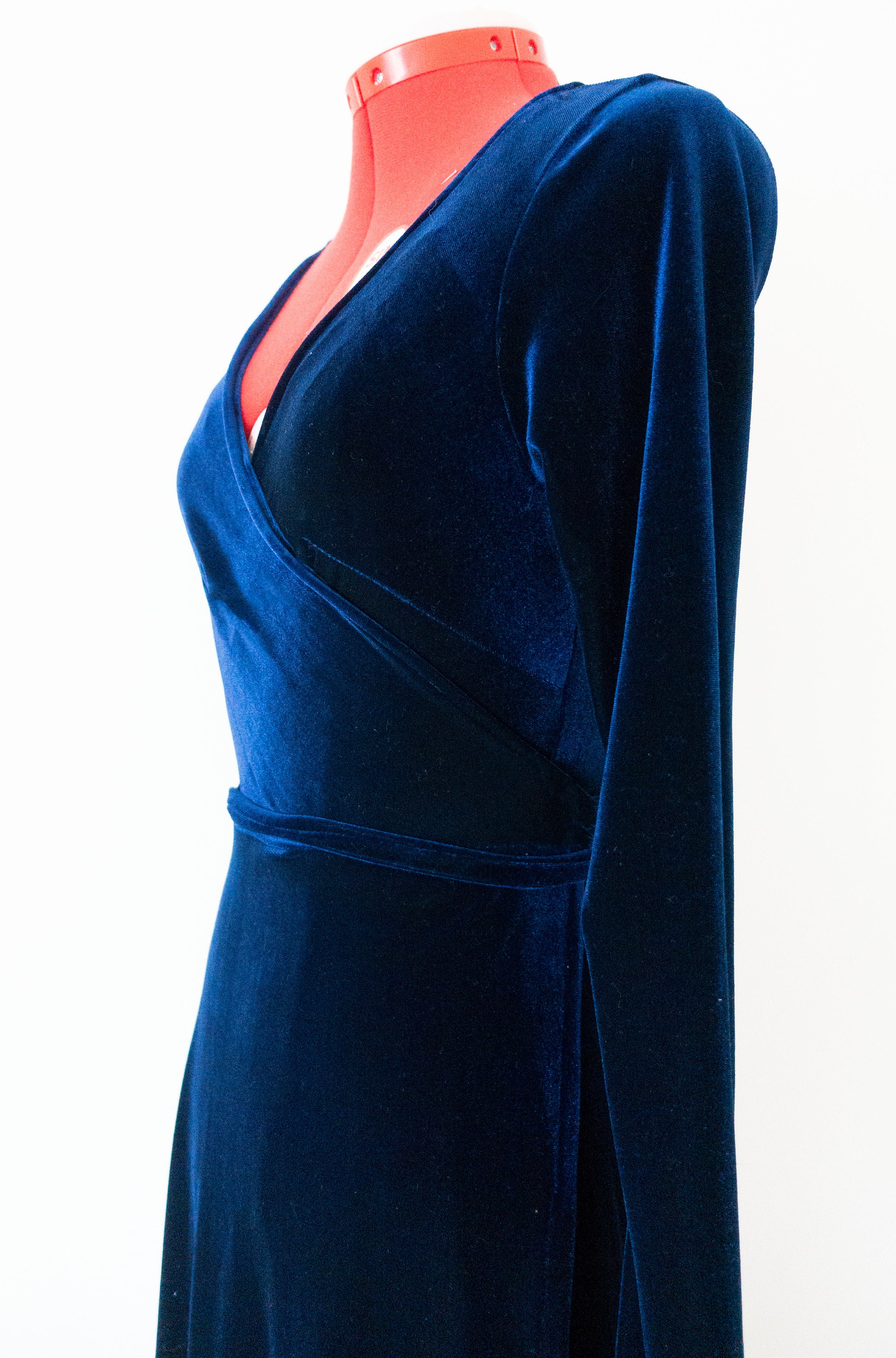 Floor Length Blue Velvet Robe - Etsy UK