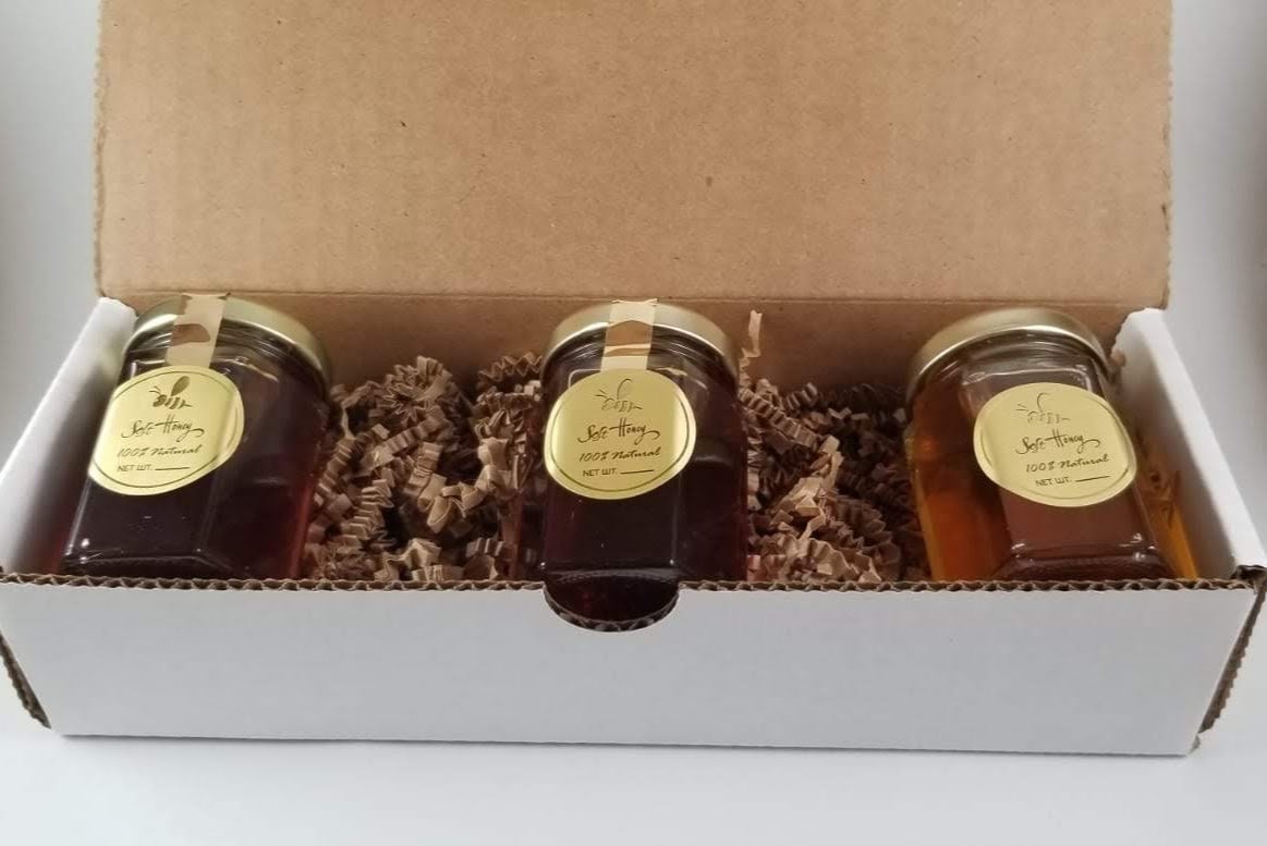 Honey Sampler Box- Long Island, NY Raw Honey. - Etsy