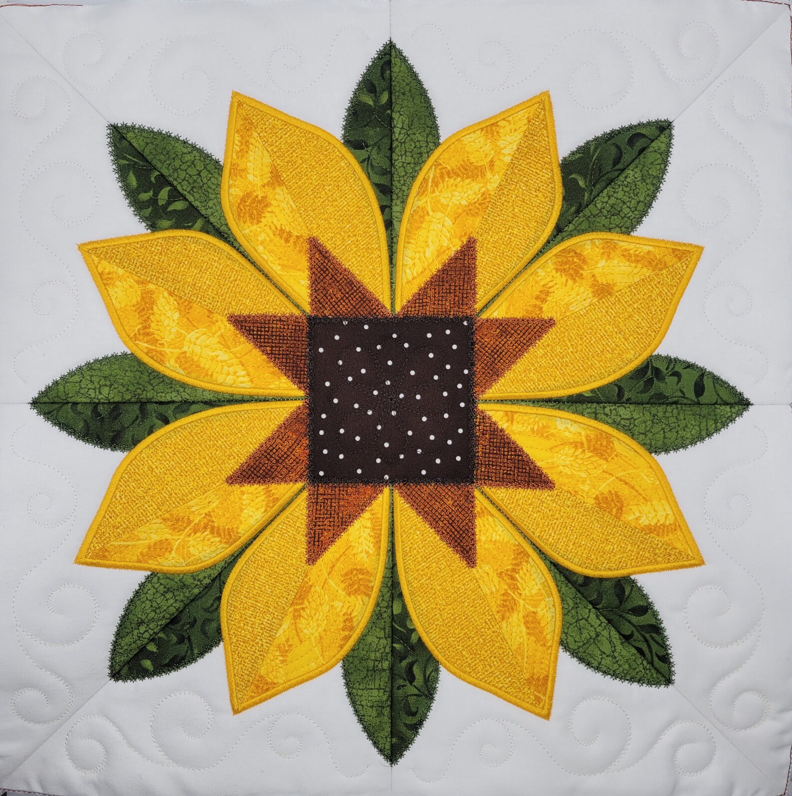 Machine Embroidery Sunflower Table Topper / Wall Hanging Pattern - Etsy