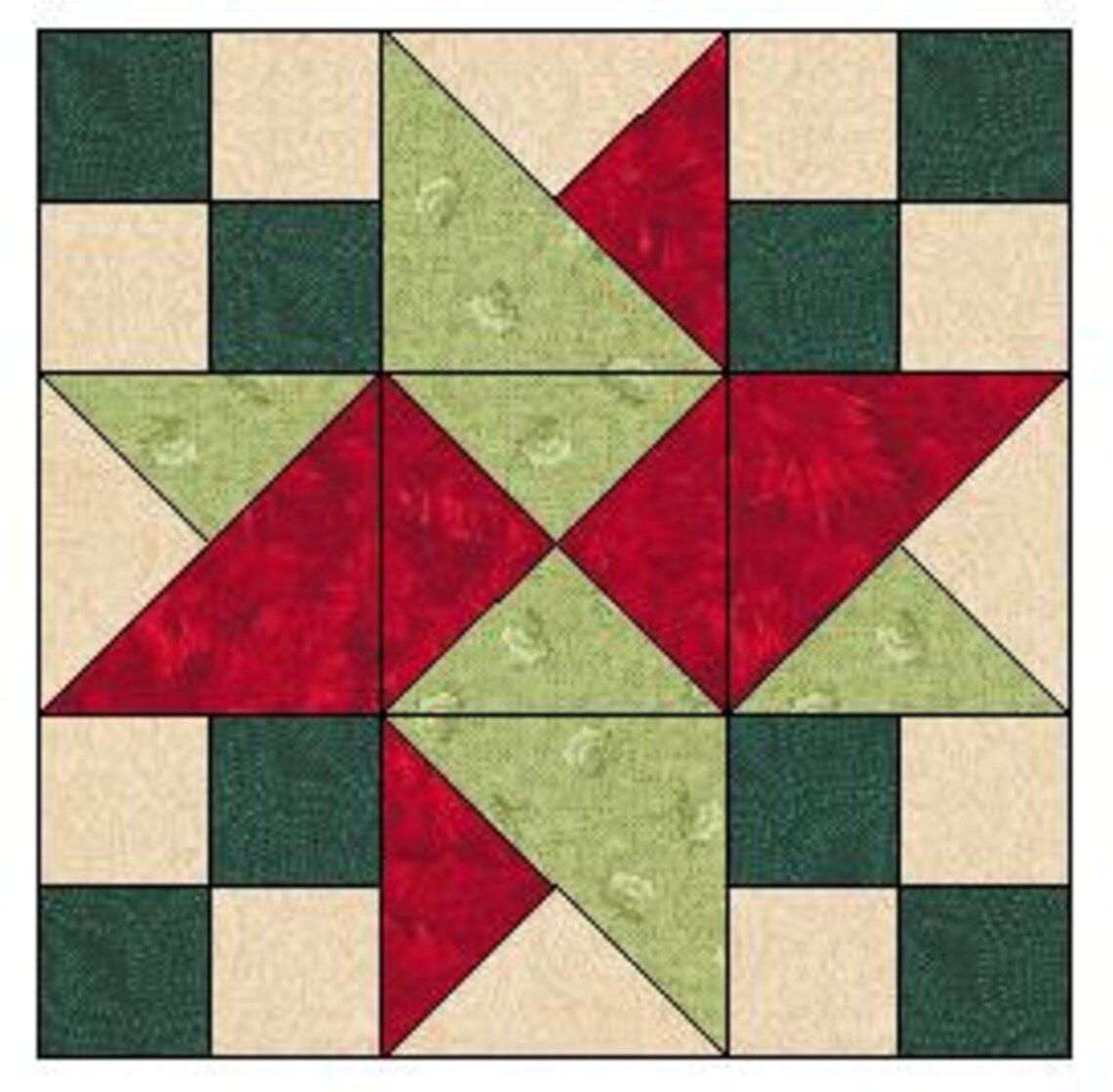 Isabelle Star Quilt Block Pattern - Etsy Australia