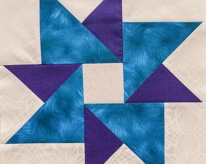 Pinwheel Star Quilt Block Pattern - Etsy