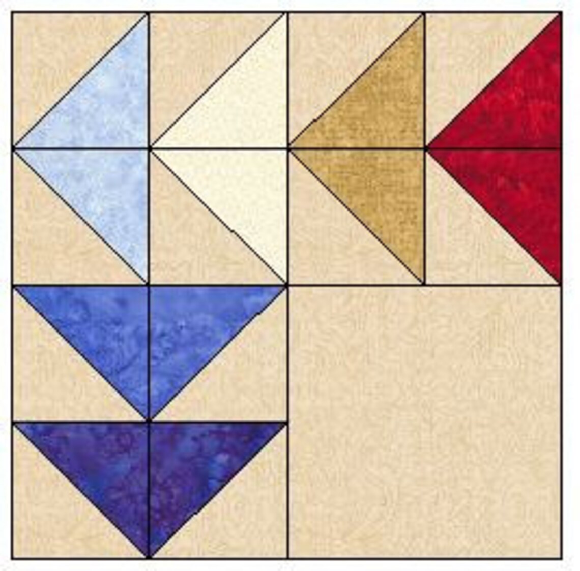 Wild Goose Chase Corner Quilt Block Pattern - Etsy