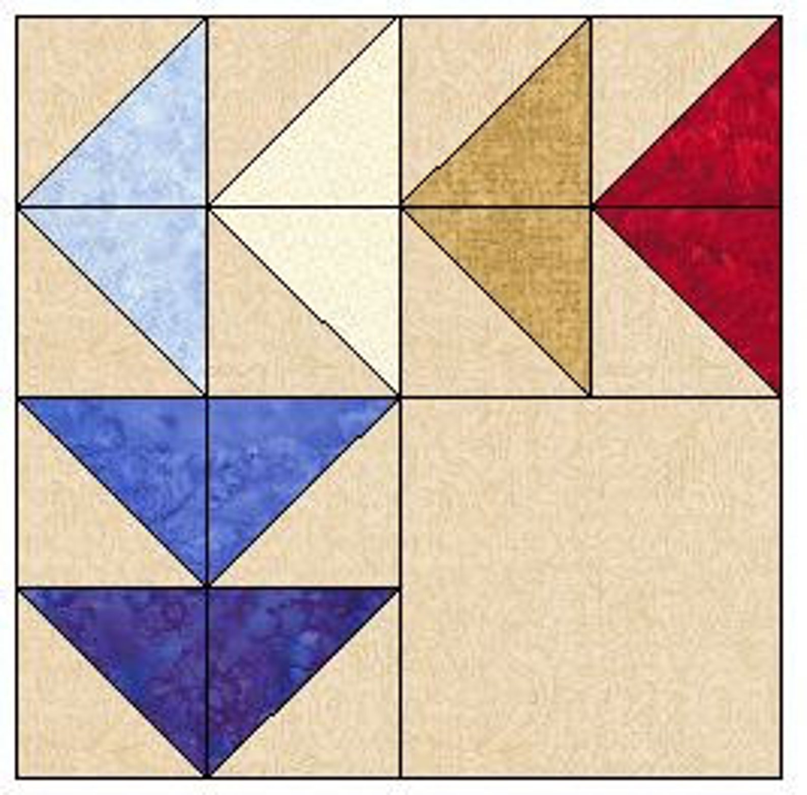 Wild Goose Chase Corner Quilt Block Pattern - Etsy