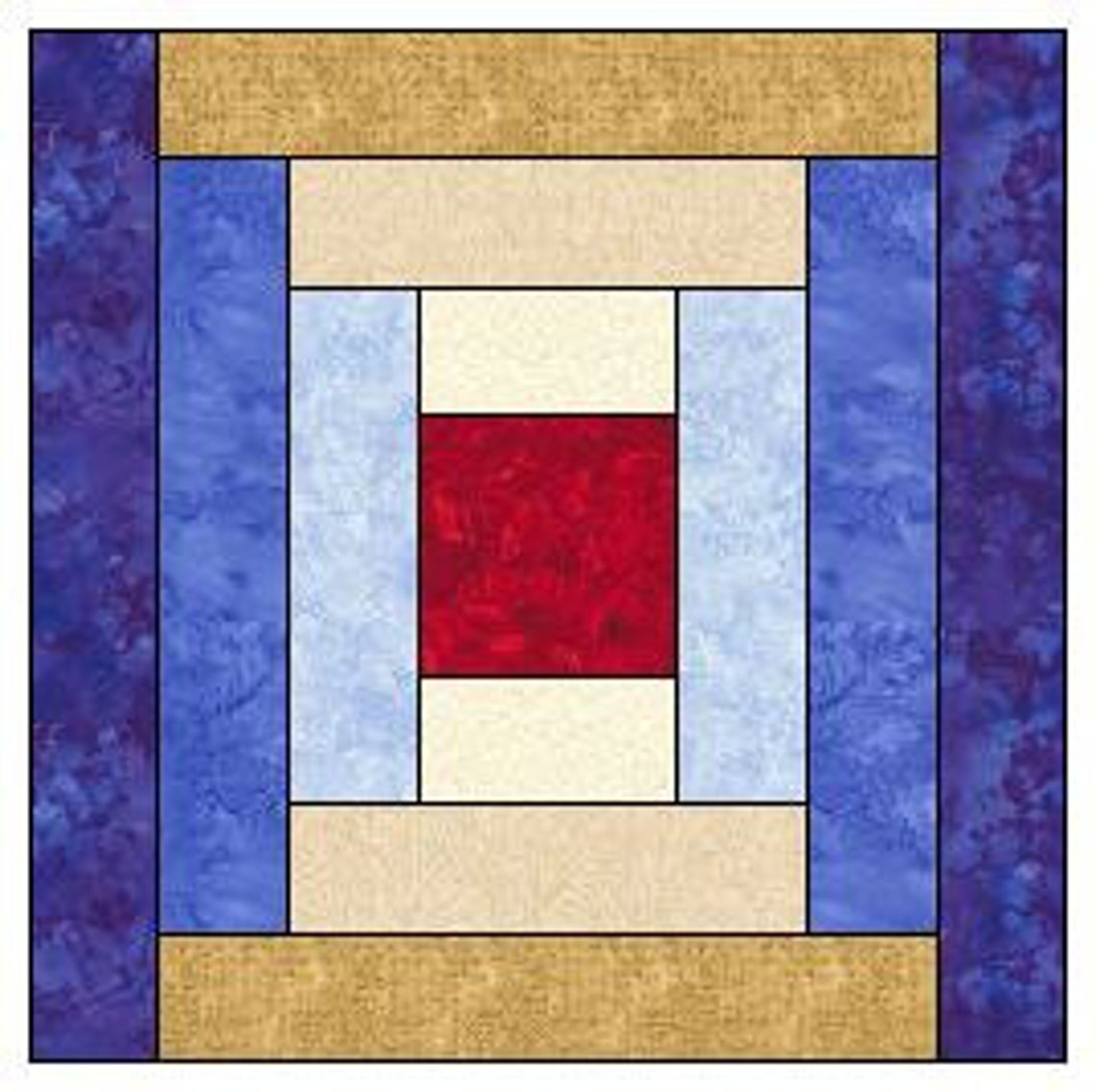 Courthouse Steps Quilt Block Pattern - Etsy