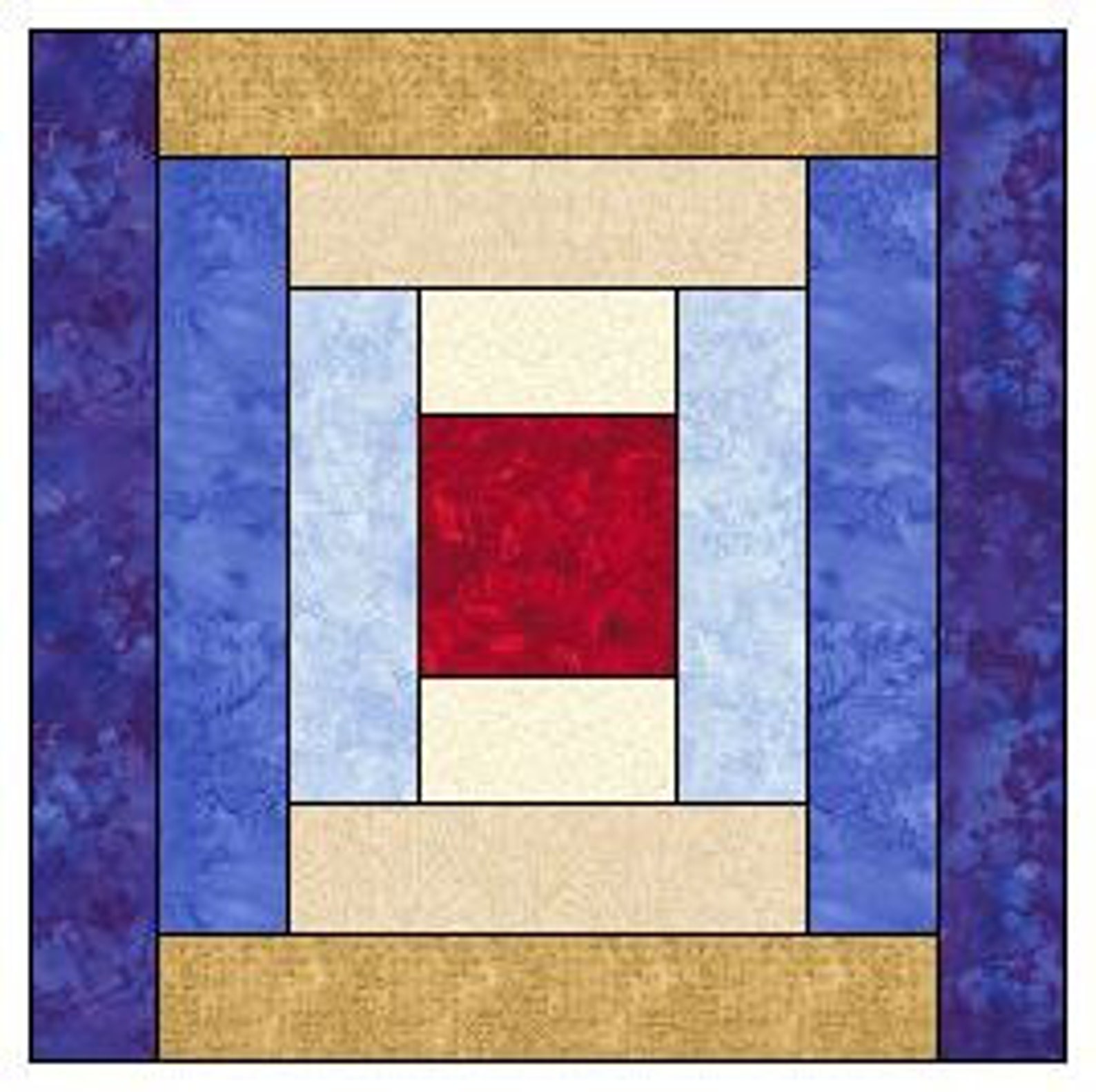 Courthouse Steps Quilt Block Pattern - Etsy