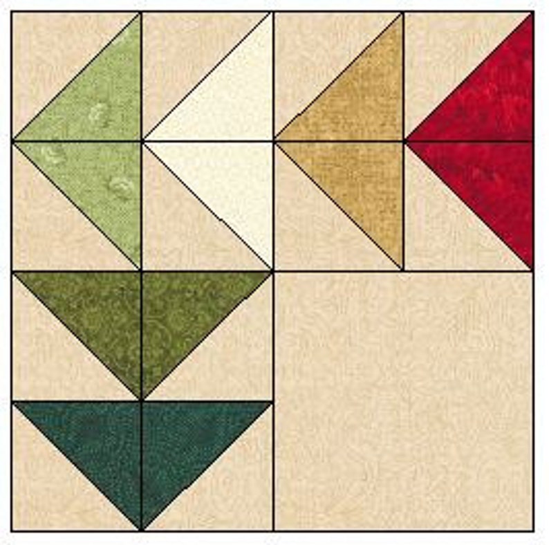 Wild Goose Chase Corner Quilt Block Pattern - Etsy