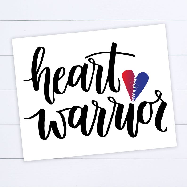 Heart Warrior Instant Digital Download CHD Awareness - Etsy