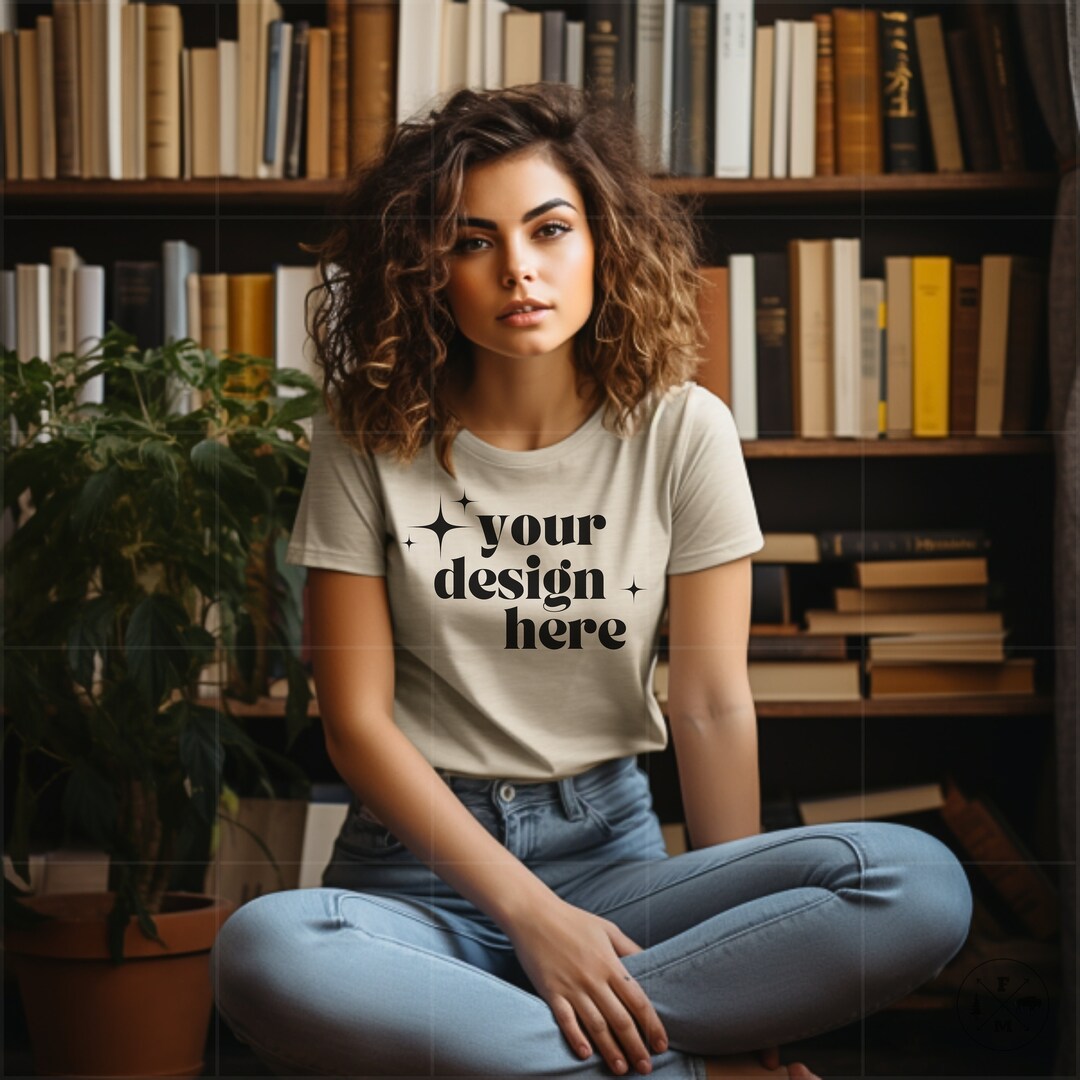 Boho Mockup Heather Dust Bella Canvas 3001 Mockup Bella - Etsy