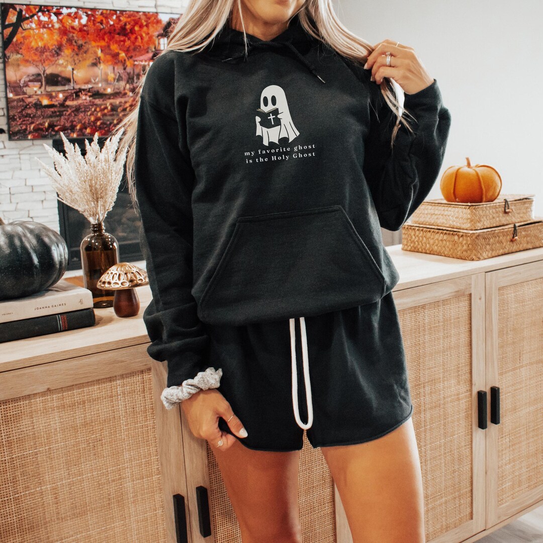 Holy Spirit Hoodie: Favorite Ghost (christian Hygge Autumn Sweatshirt ...